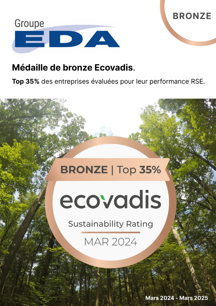 Le Groupe EDA obtient la médaille de bronze EcoVadis | EDA